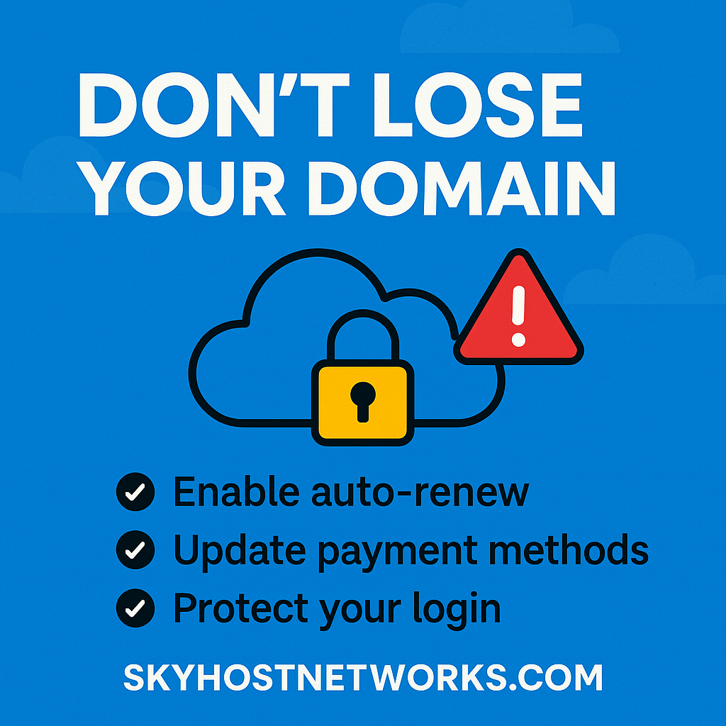buying a domain - SkyHost Networks LLC